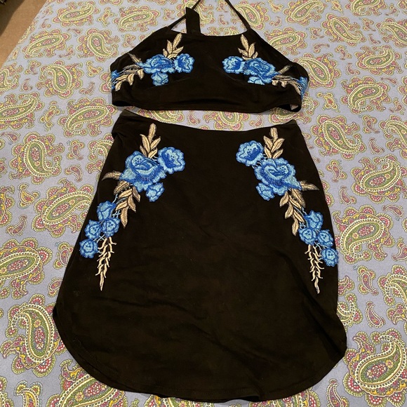 gab kate | Skirts | Gab Kate Suede Skirt And Top Set | Poshmark
